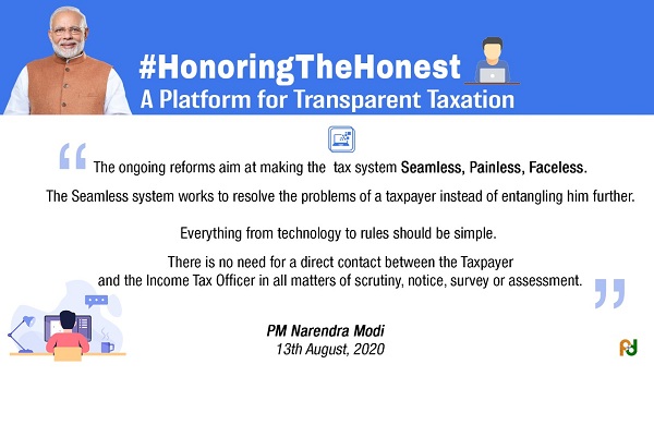 PM Launches Transparent Taxation platform to have a seamless tax system